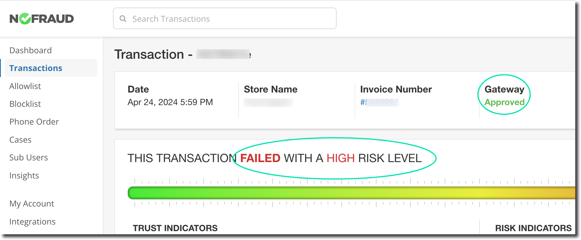 What is the difference between NoFraud decisions and Gateway decisions?